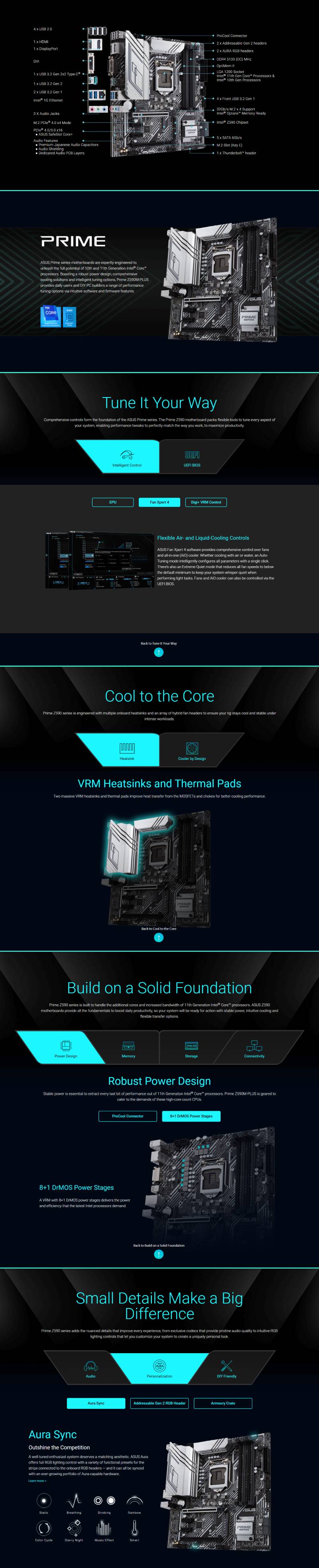 เมนบอร์ด Asus Mainboard PRIME Z590M-PLUS LGA 1200