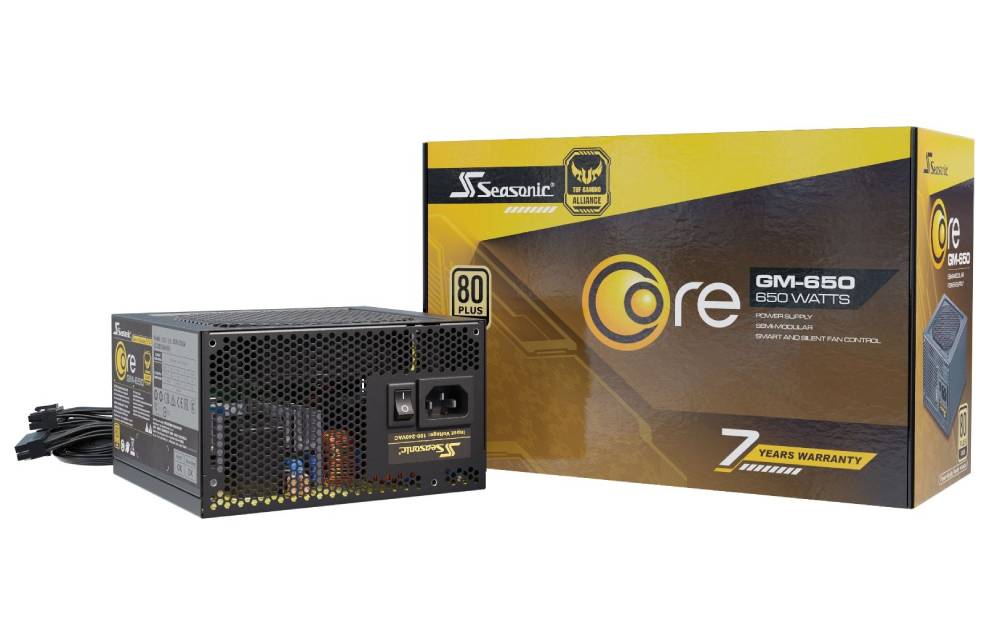 อุปกรณ์จ่ายไฟ Seasonic Power Supply CORE GM 650Watt 80+Gold - 5Year