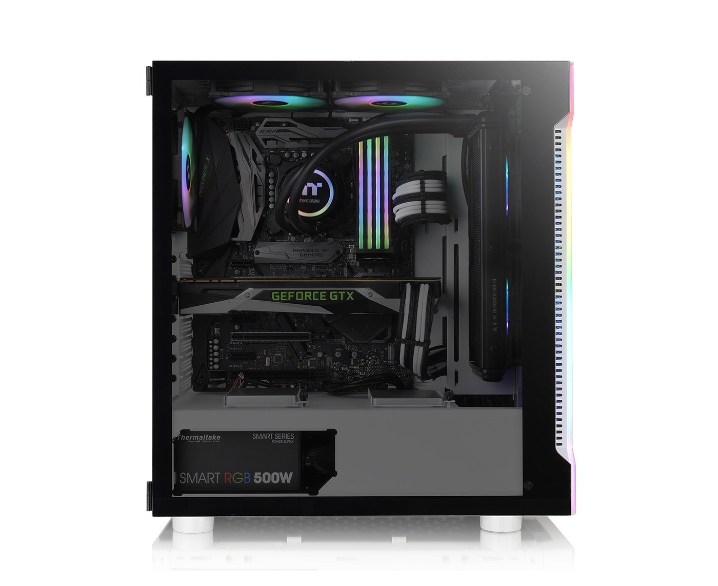 Thermaltake Computer Case H200 TG Snow RGB