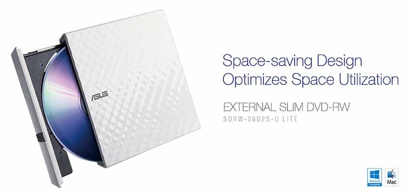 Asus Optical Drive External SDRW-08D2S-U White