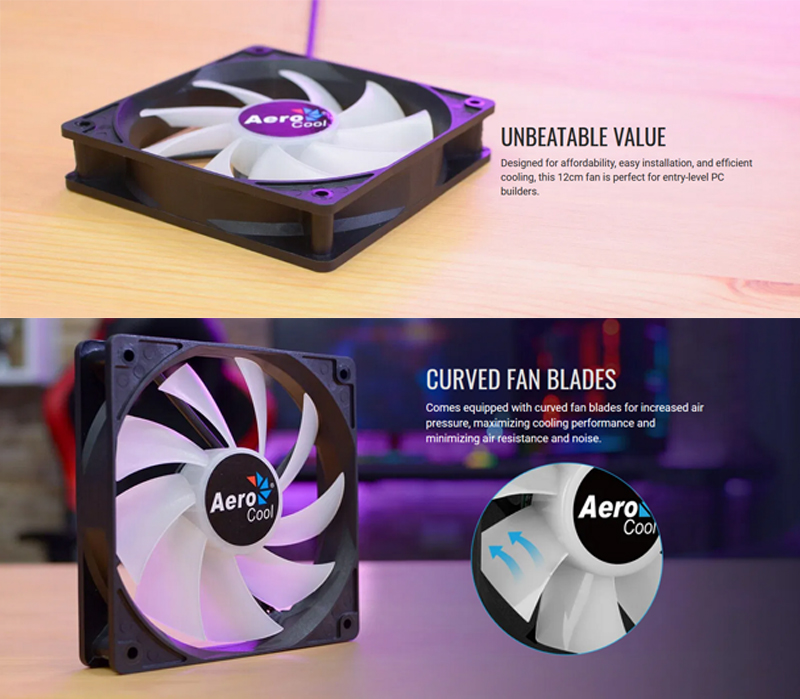 พัดลมเคสคอม AeroCool Frost 12 - FRGB