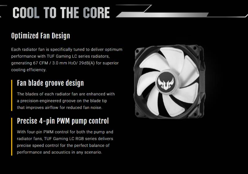 ชุดระบายความร้อนซีพียู Asus CPU Cooler TUF GAMING LC 240 RGB