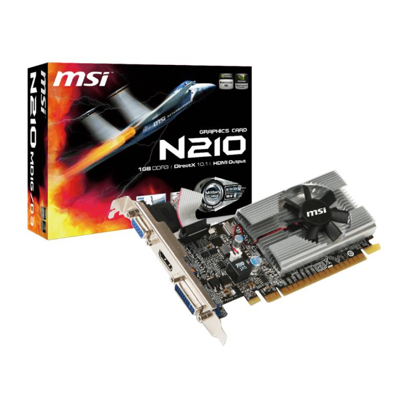 กราฟฟิคการ์ด MSI VGA N210-MD1G/D3 1GB DDR3 64-bit