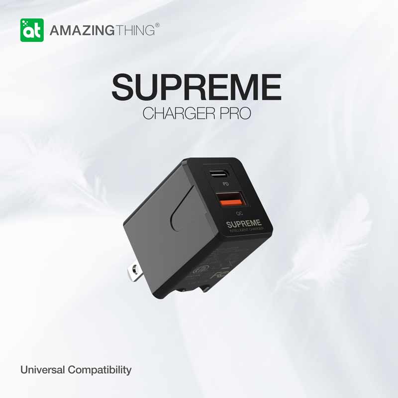 AMAZINGthing Wall USB Charger 1 USB-A (QC3.0A) / 1 USB-C (PD20W) Fast ...