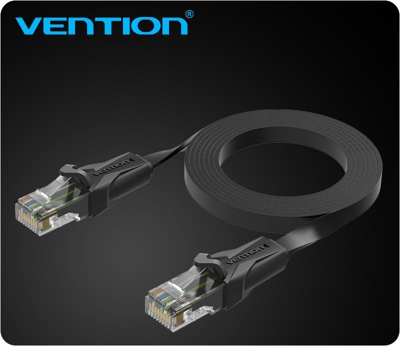 สาย LAN Cat6 Vention Round UTP Patch 5M. Black