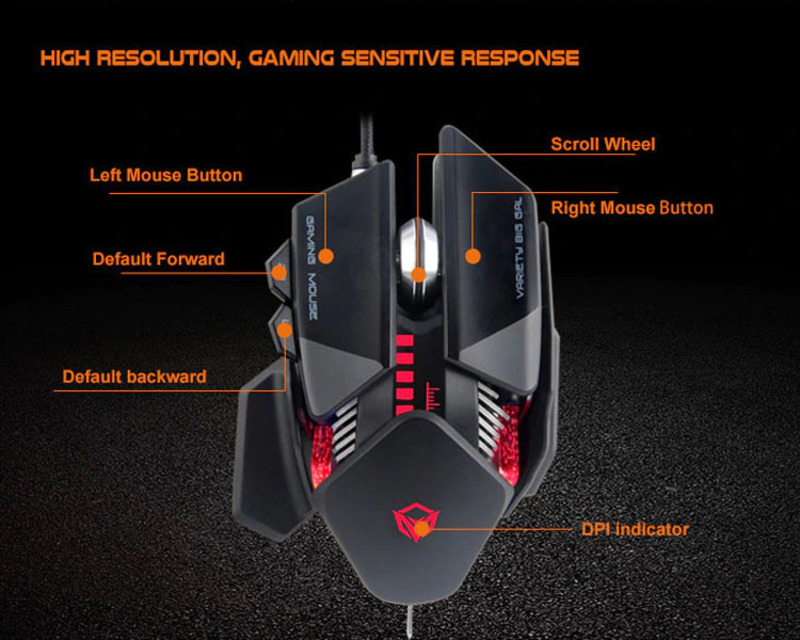 MeeTion Gaming Mouse MT-GM80 Black