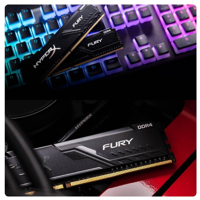 แรมพีซี Kingston Ram PC DDR4 16GB/2666MHz.CL16 (8GBX2) HyperX FURY