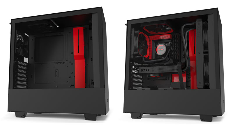 NZXT Computer Case H510 Black/Red เคสคอมพิวเตอร์