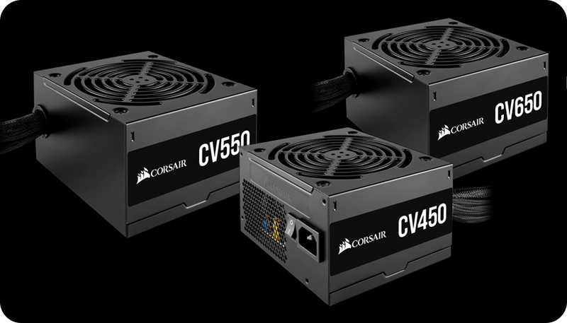 อุปกรณ์จ่ายไฟ Corsair Power Supply CV450 450Watt Series (CP-9020209-NA)