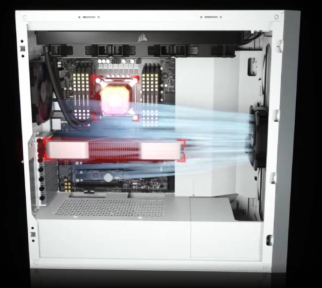 เคสคอมพิวเตอร์ Corsair Computer Case 5000D Airflow TG White