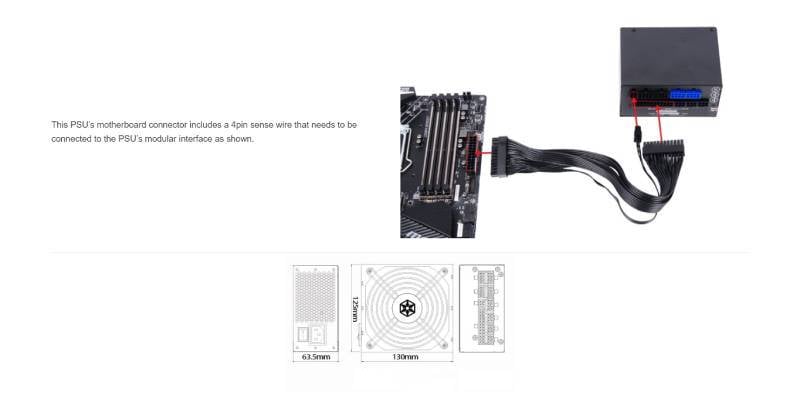 Silverstone Power Supply SX1000 1000Watt 80 Plus Platinum - 5 Year