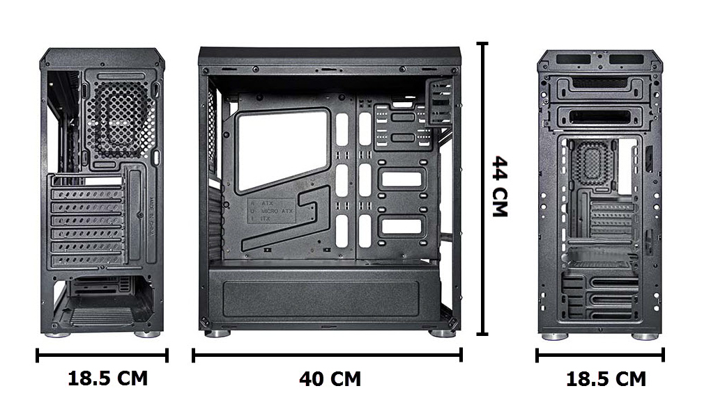 Plenty Computer Case THOR Black/Black (TH06KBK)