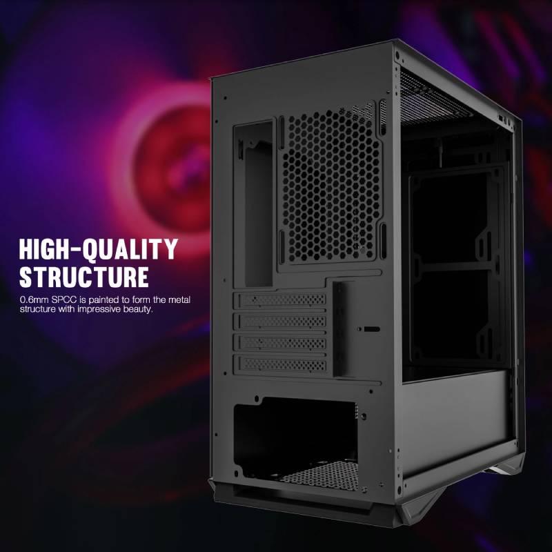 เคสคอมพิวเตอร์ DARKFLASH Computer Case DLM22 Black