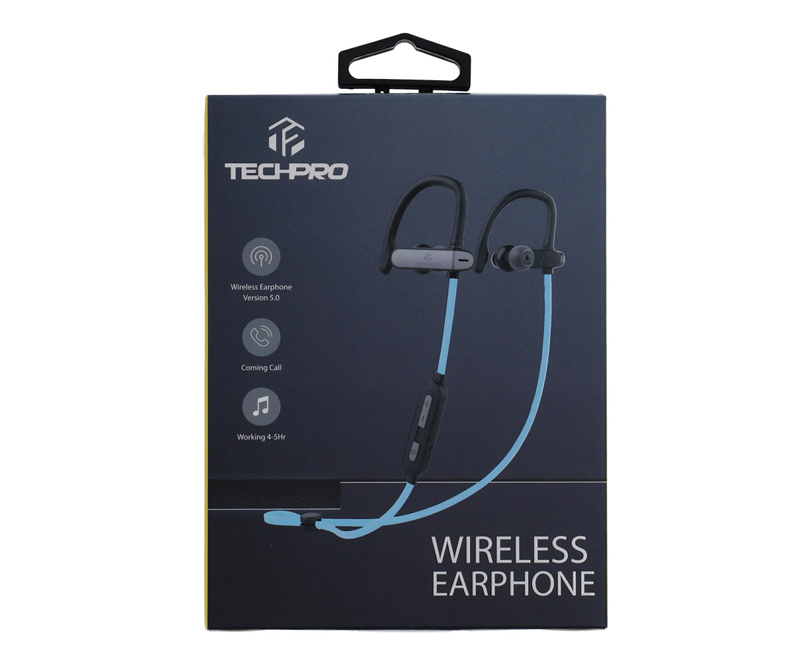 หูฟังไร้สาย TECHPRO In-Ear Wireless TE001 Blue