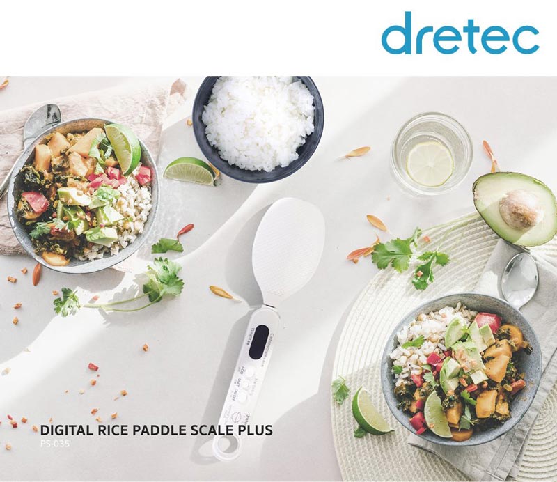 ทัพพีคำนวนแคลอรี่ Dretec Digital Rice Scoop Scale Plus White ...