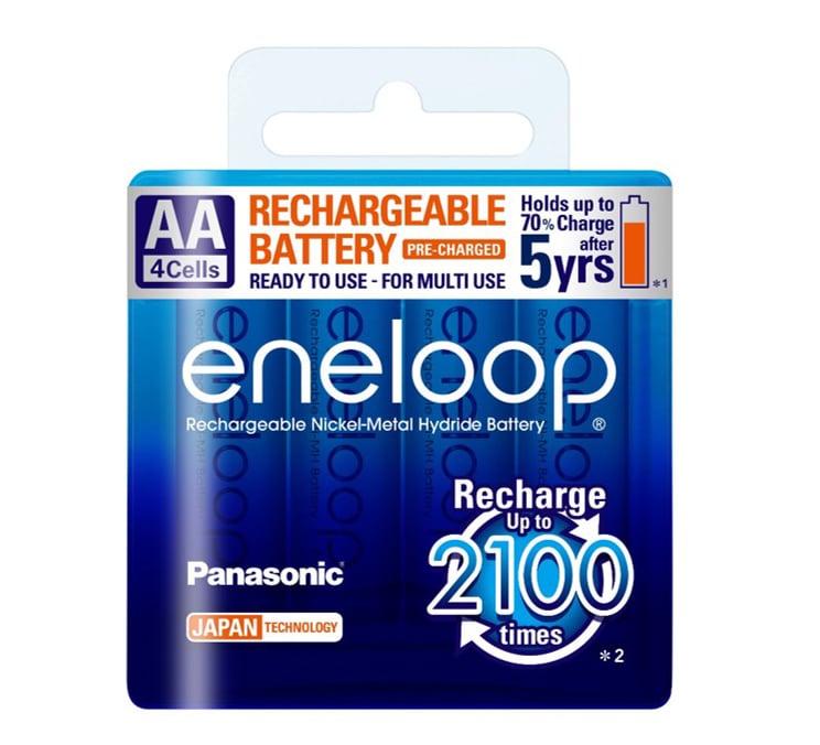 ถ่านชาร์จ Aa Panasonic Eneloop แพ็ค 4 ก้อน